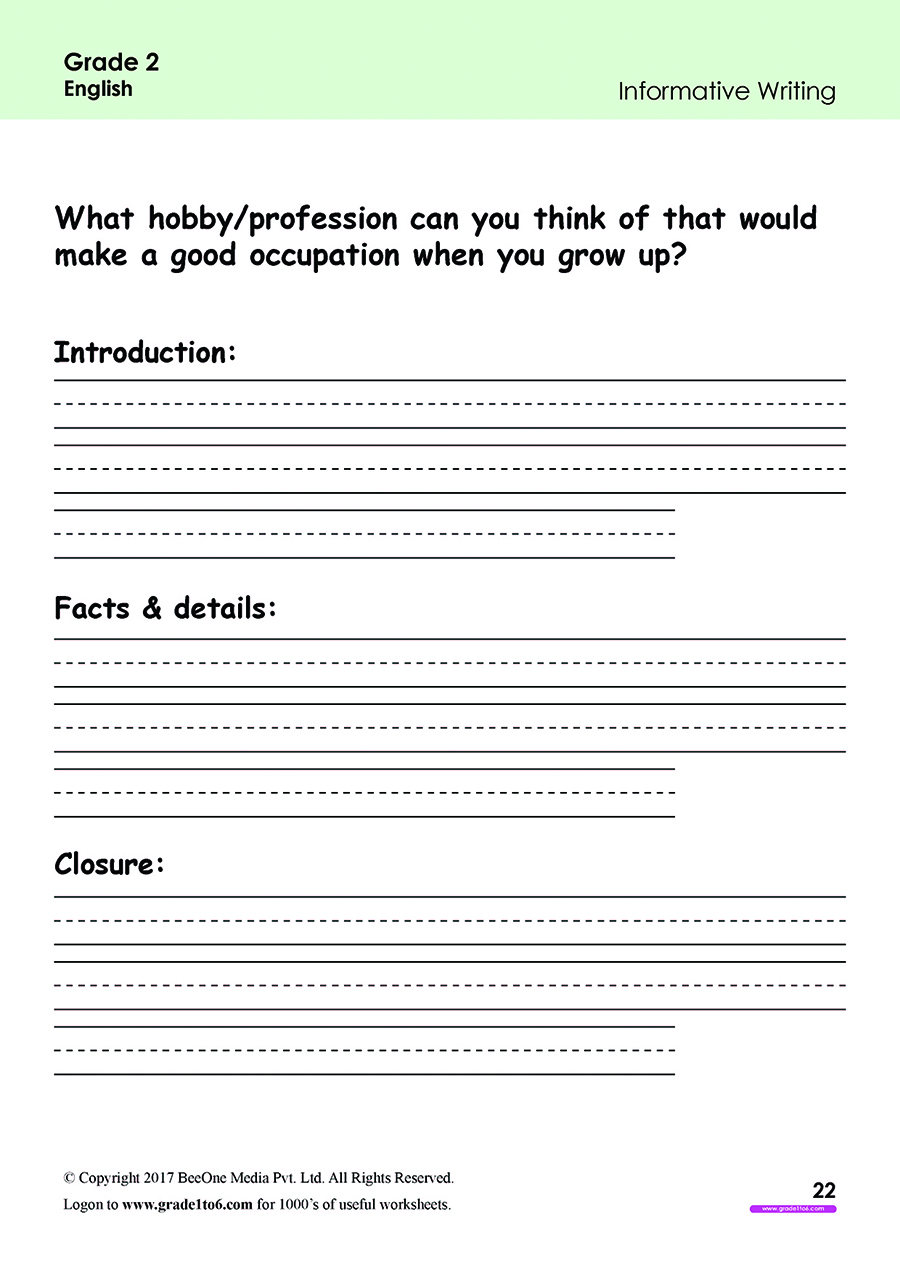 Worksheets For Class 2 English English Grammer Workbook Grade 2 