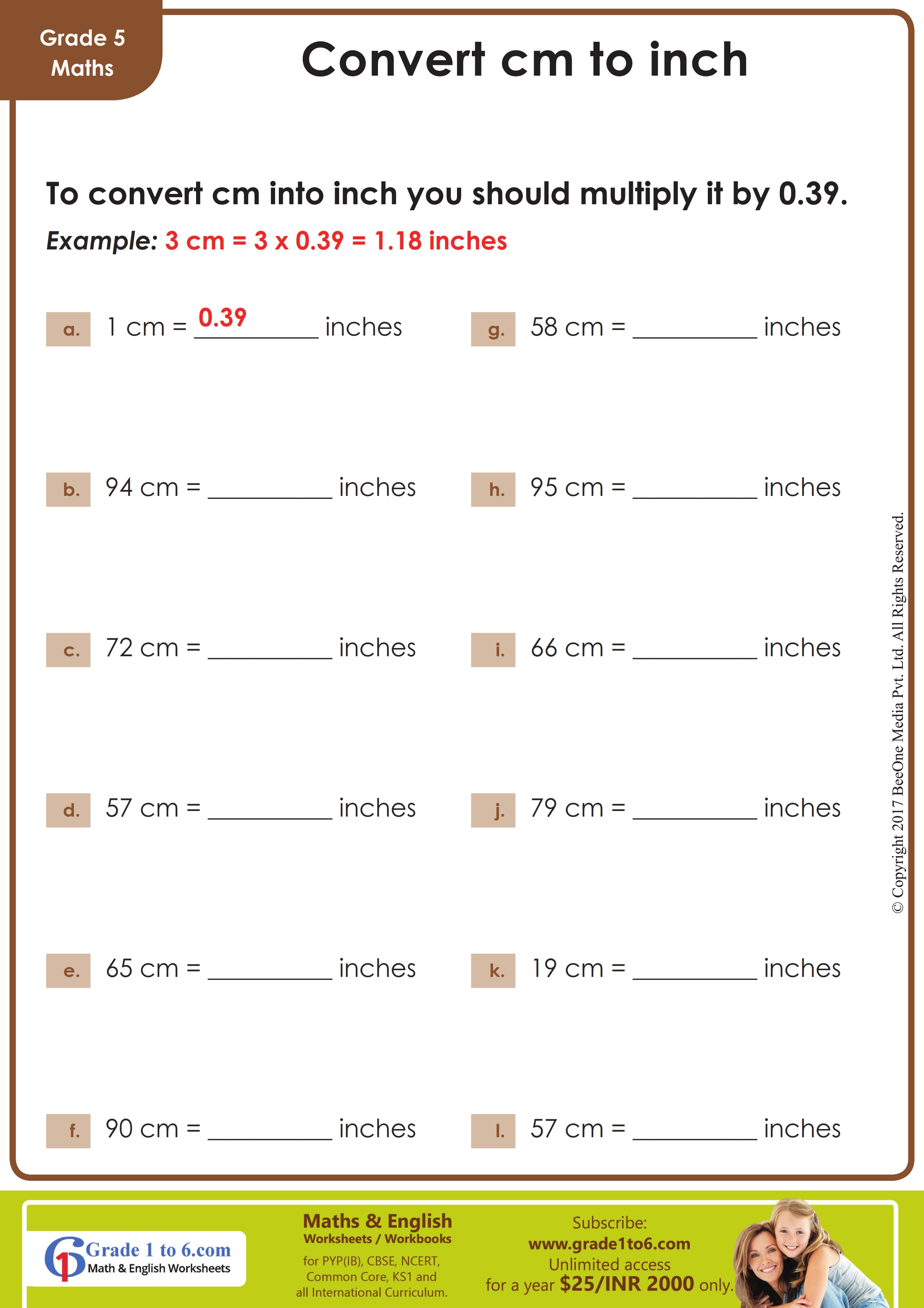 Centimeters And Inches Worksheet Free Printable PDF For 52 OFF