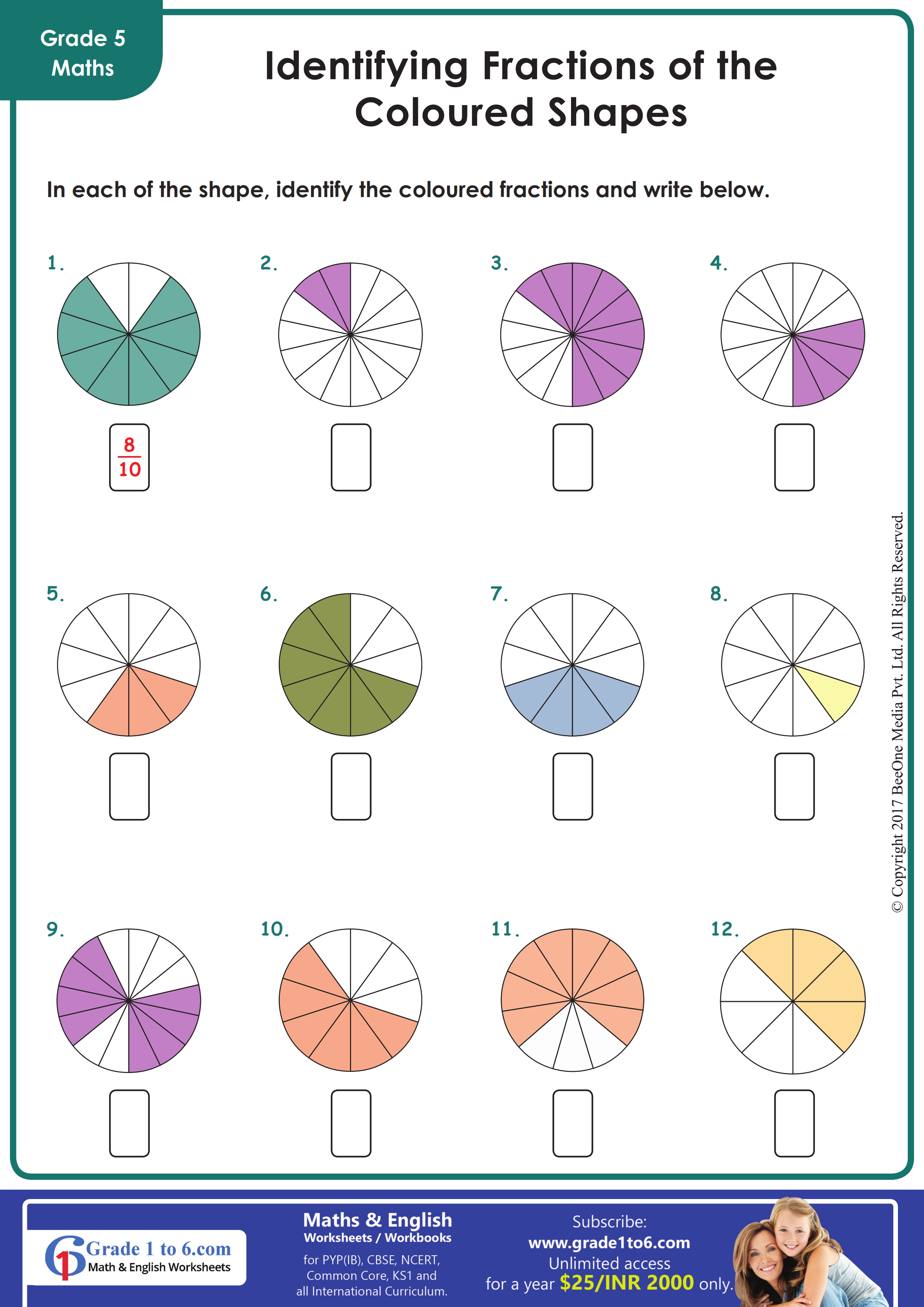 Identifying Fractions Worksheet Worksheets For Kindergarten Identifying Fractions Worksheet Worksheets For Kindergarten