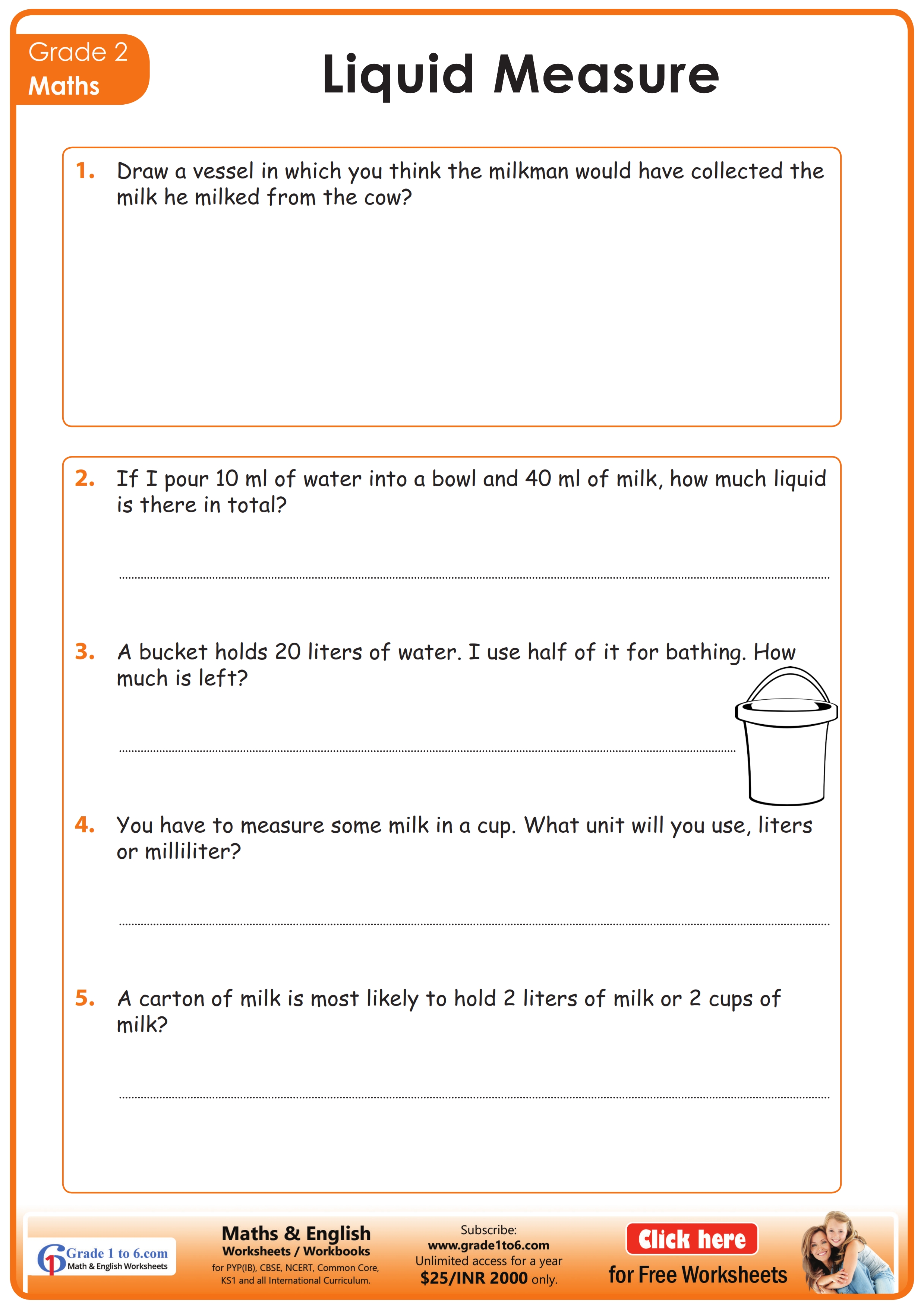 Measurement Of Capacity Worksheet For Class 2 Printable Online Measurement Of Capacity Worksheet For Class 2 Printable Online