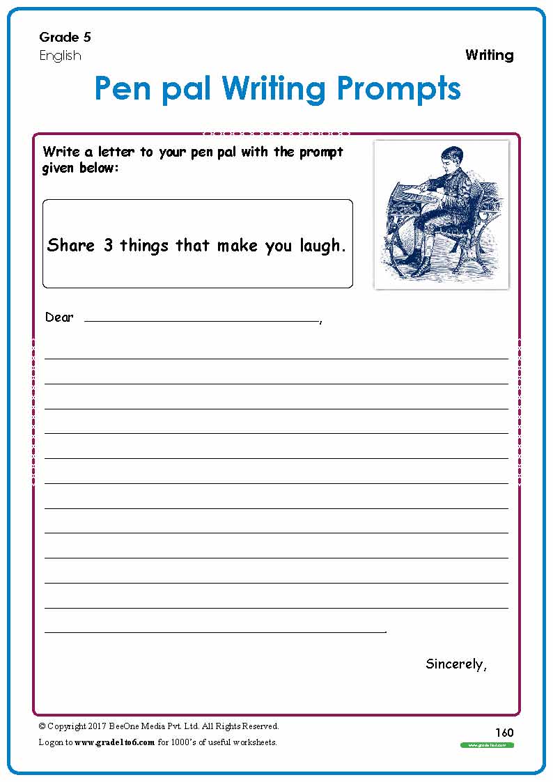 12 Amazing Pen pal Writing Prompts | Grade1to6