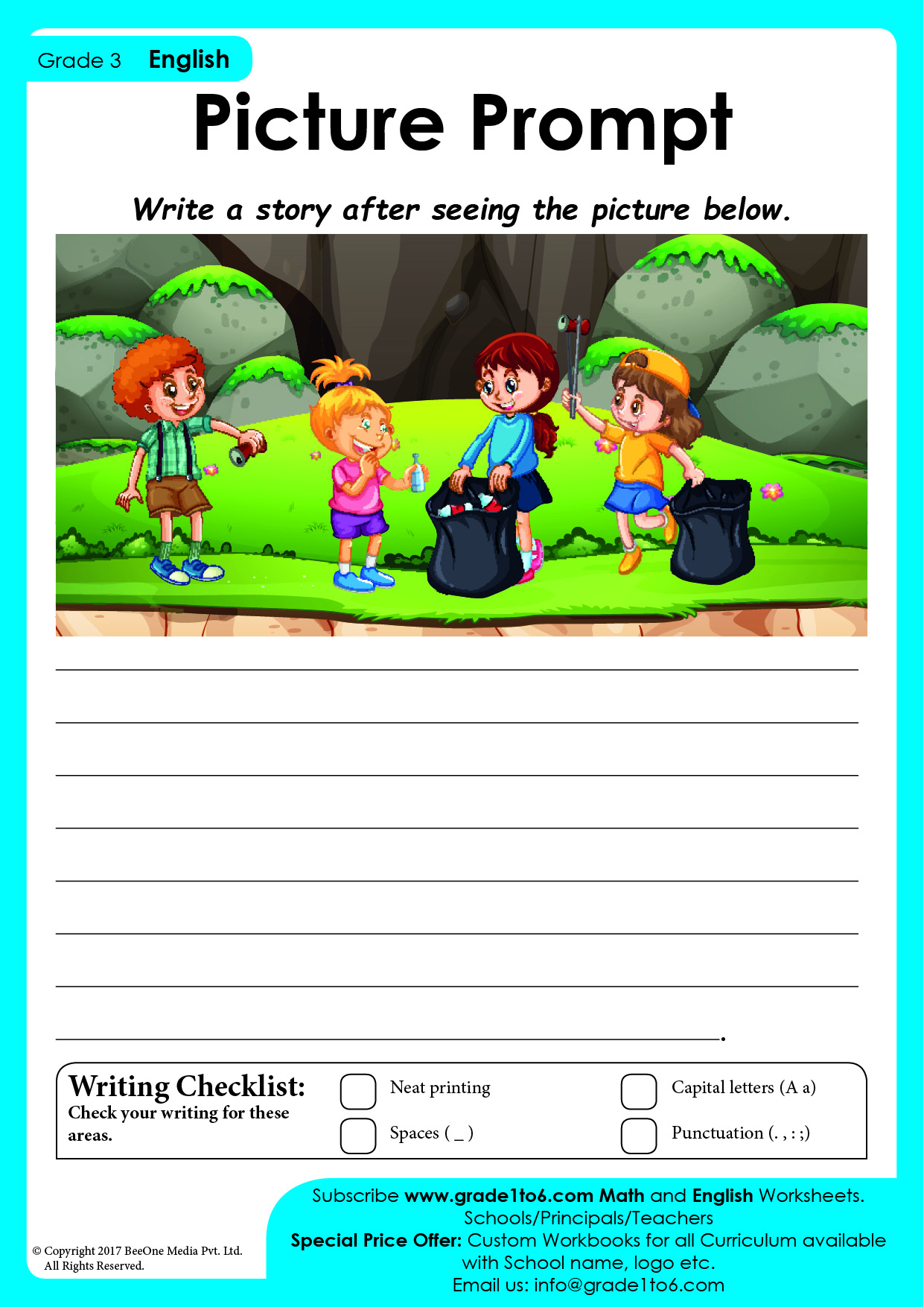 3rd Grade Picture Prompt Worksheets Grade1to6 3rd Grade Picture Prompt Worksheets Grade1to6